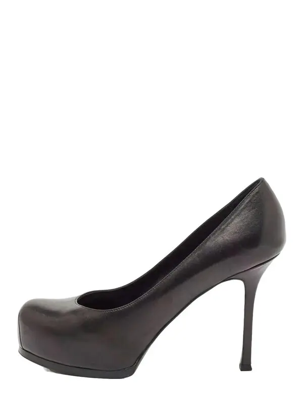 Saint Laurent Leather Heeled Pumps - Black