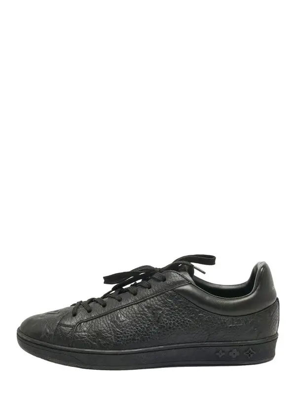 LOUIS VUITTON Luxembourg Monogram Leather Low-top Sneakers - Black