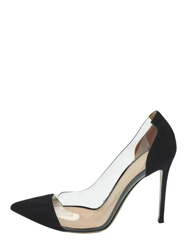 GIANVITO ROSSI Plexi Suede Pumps - White