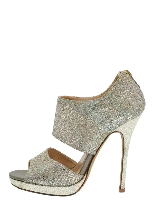 JIMMY CHOO Metallic Platforms - Grey