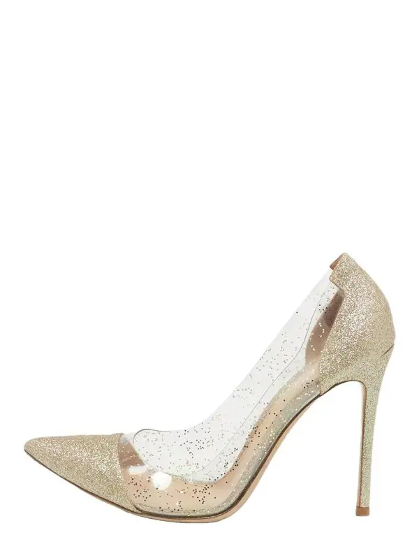 GIANVITO ROSSI 105mm Plexi Glitter-embellished Pumps - Gold