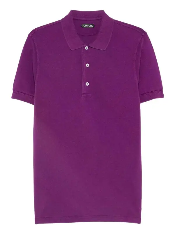 TOM FORD Buttoned Polo Shirt - Purple