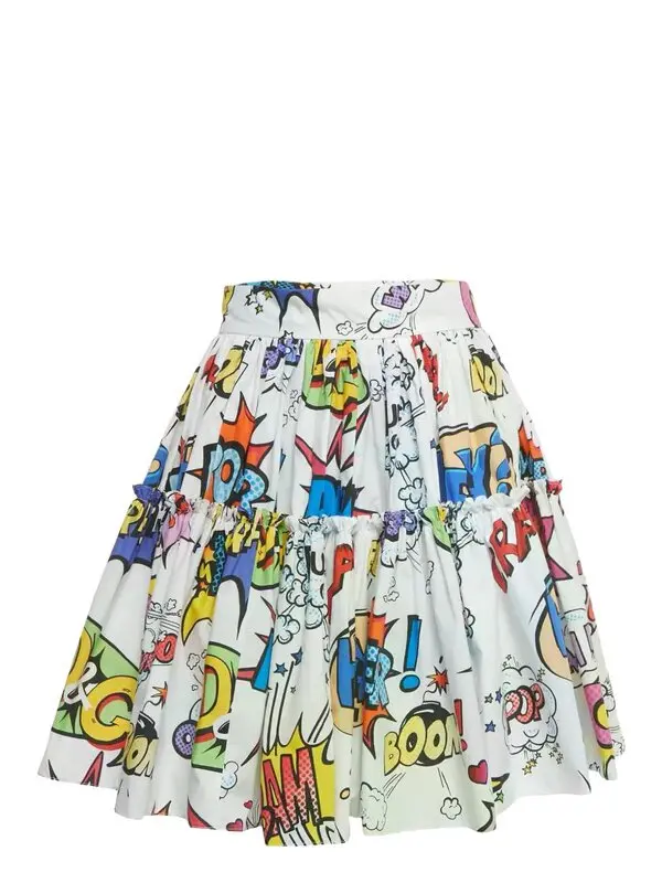 Dolce & Gabbana Printed Mini Skirt - White
