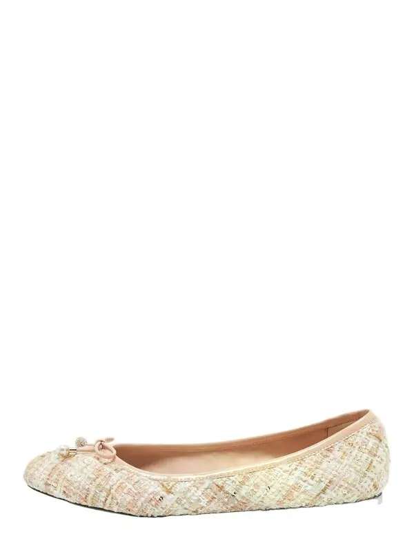 JIMMY CHOO Patent Bow Ballerina - Neutrals
