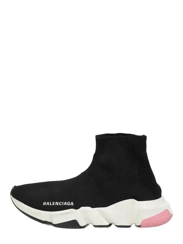 Balenciaga Knit Laceless Sneakers - Black