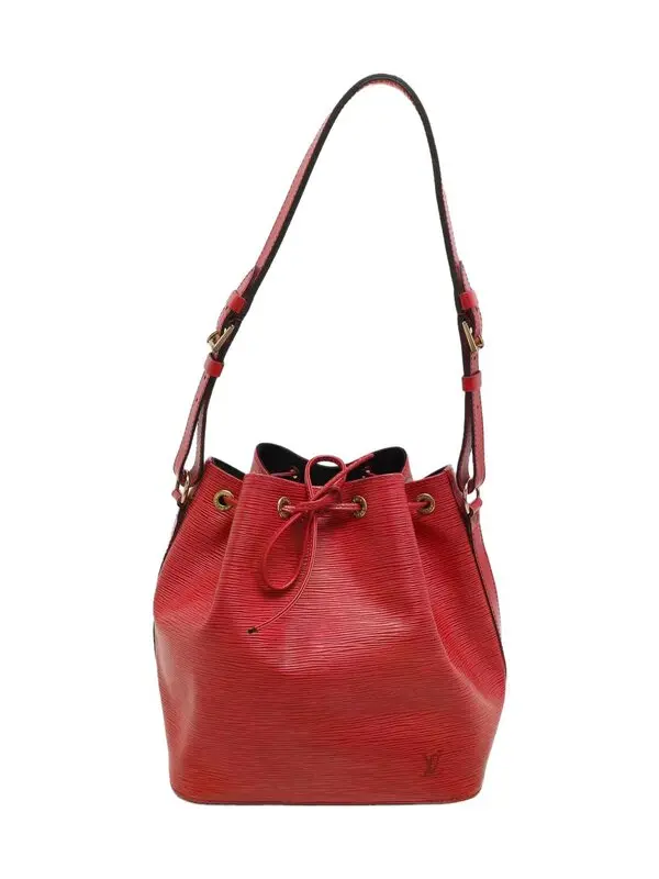 LOUIS VUITTON Petit Noe Leather Tote Bag - Red