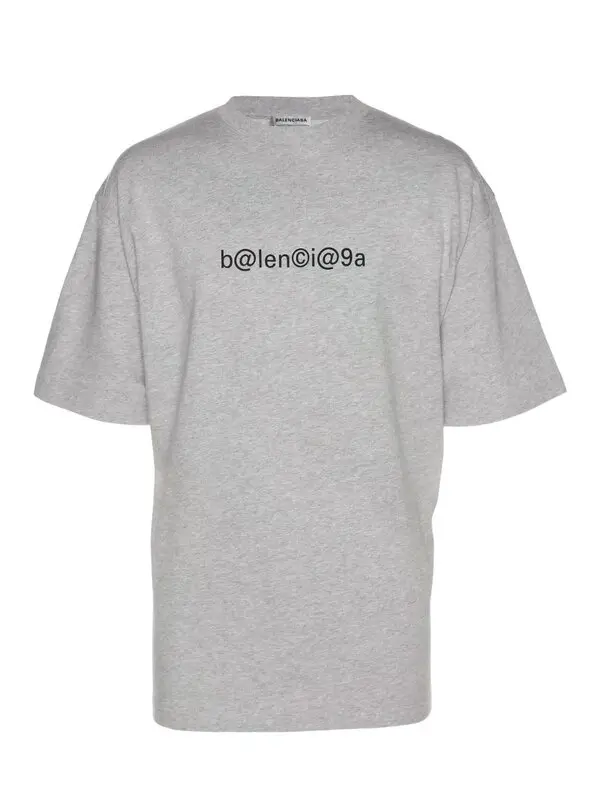 Balenciaga Logo Jersey T-shirt - Grey