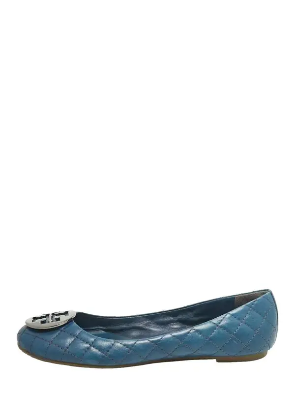 Tory Burch Quilted Leather Ballet Flats - Blue