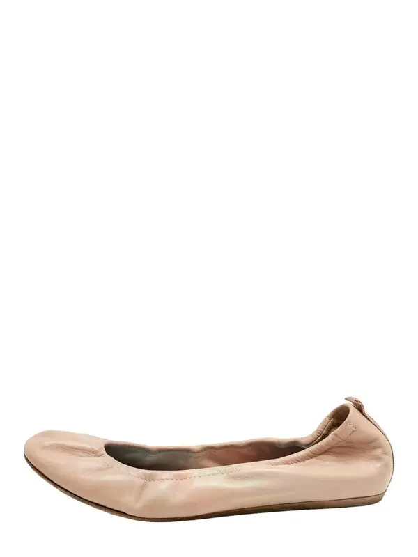 LANVIN Leather Ballerina Flats - Pink
