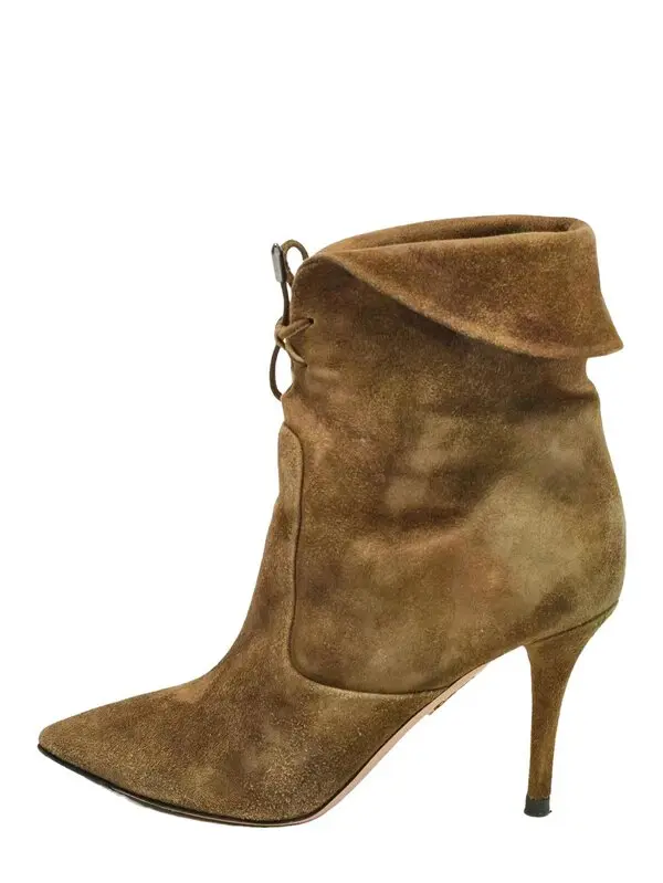 AQUAZZURA Suede Ankle Boots - Brown
