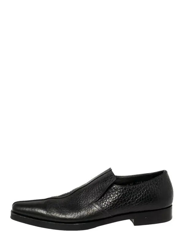 Prada Leather Slip-on Loafers - Black
