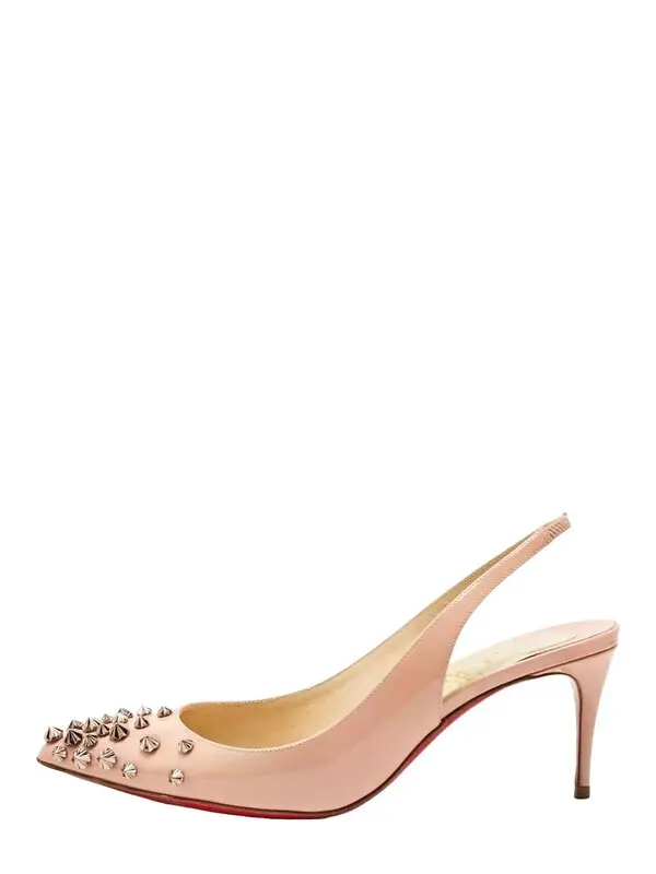 CHRISTIAN LOUBOUTIN Spike-embellished Slingback Pumps - Pink