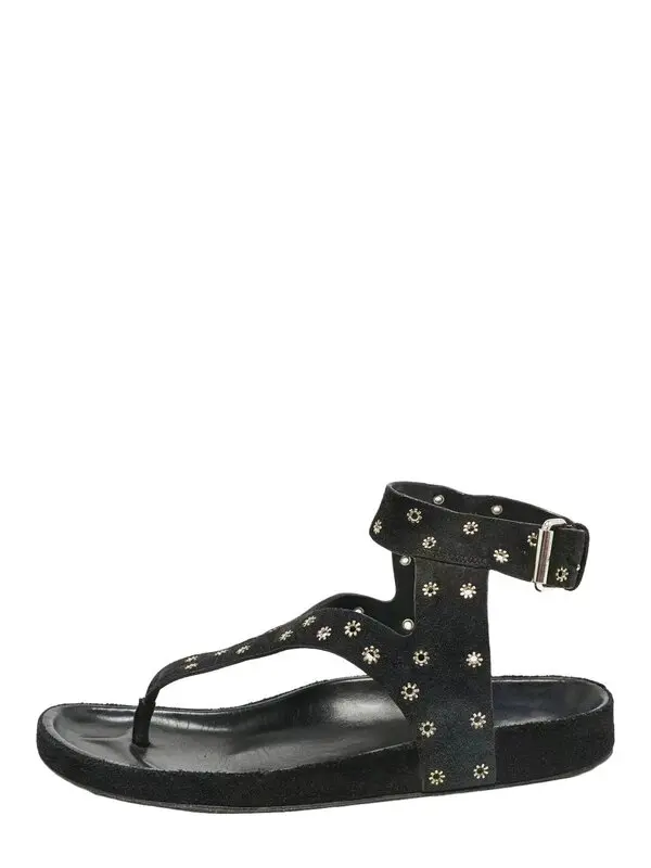 ISABEL MARANT VINTAGE Elwina Studded Sandals - Black