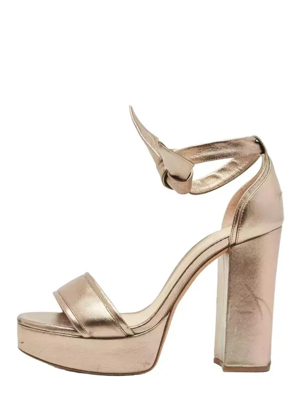 ALEXANDRE BIRMAN Knotted Platform Heeled Sandals - Gold