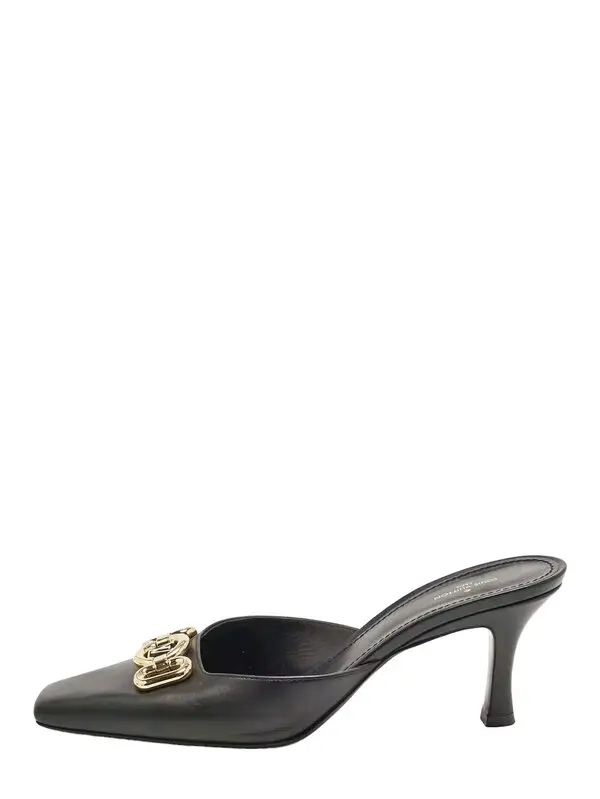 LOUIS VUITTON 75mm Rotary Square-toe Heeled Mules - Black