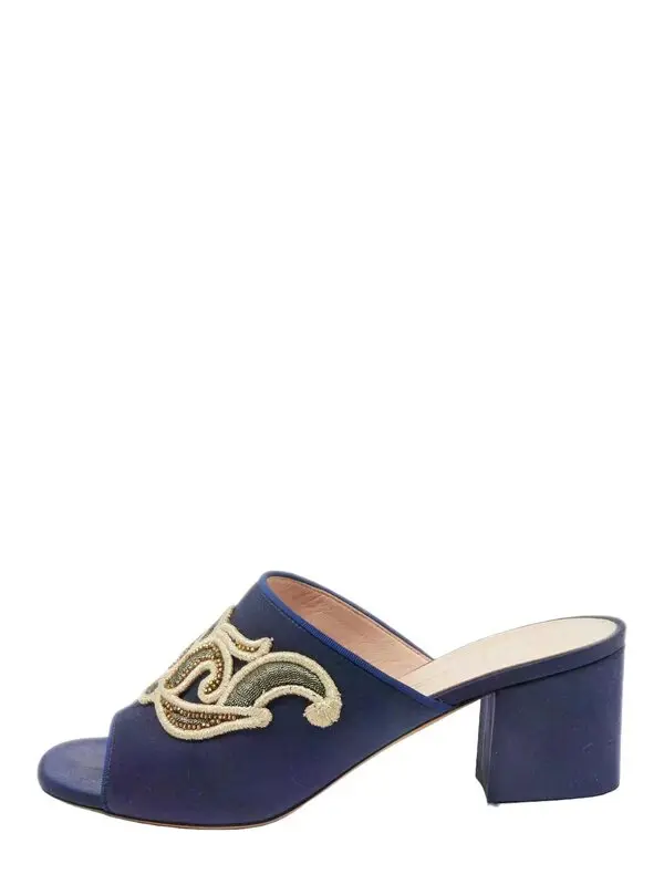 Etro 60mm Embroidered Sandals - Blue