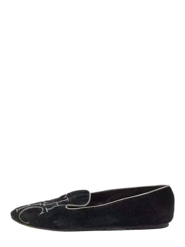 Carolina Herrera Suede Flats - Black