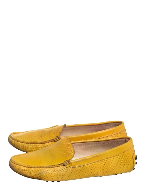 TOD'S Leather Loafers - Yellow
