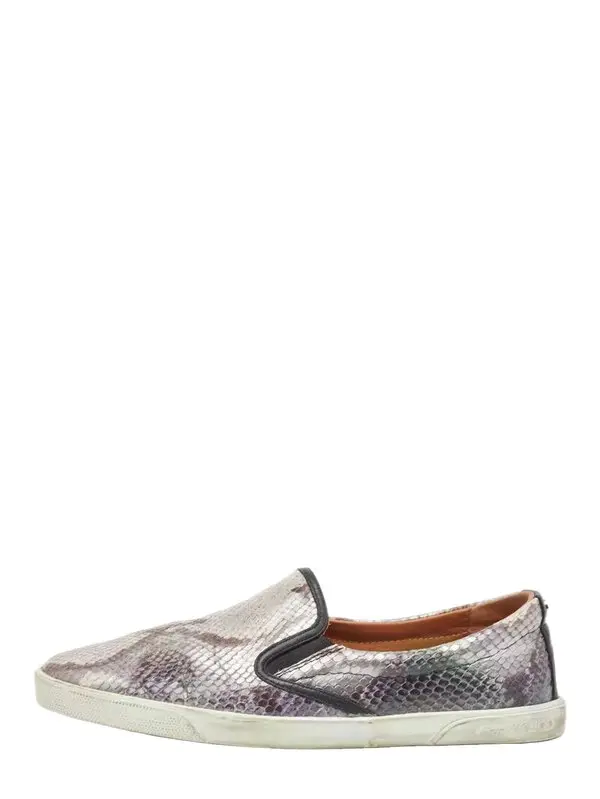 JIMMY CHOO Snakeskin-effect Sneakers - Grey