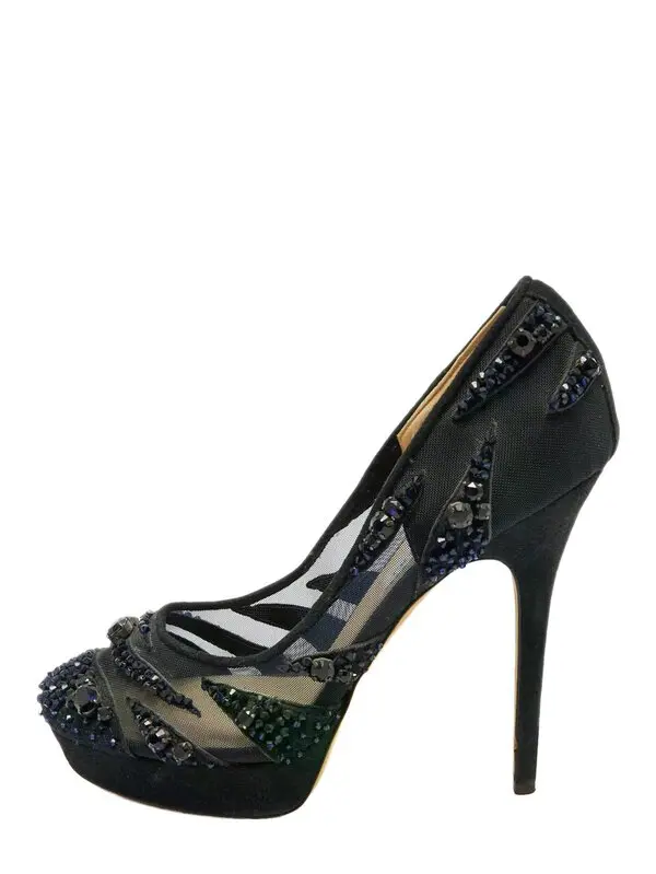 JIMMY CHOO Crystal-embellished Pumps - Blue