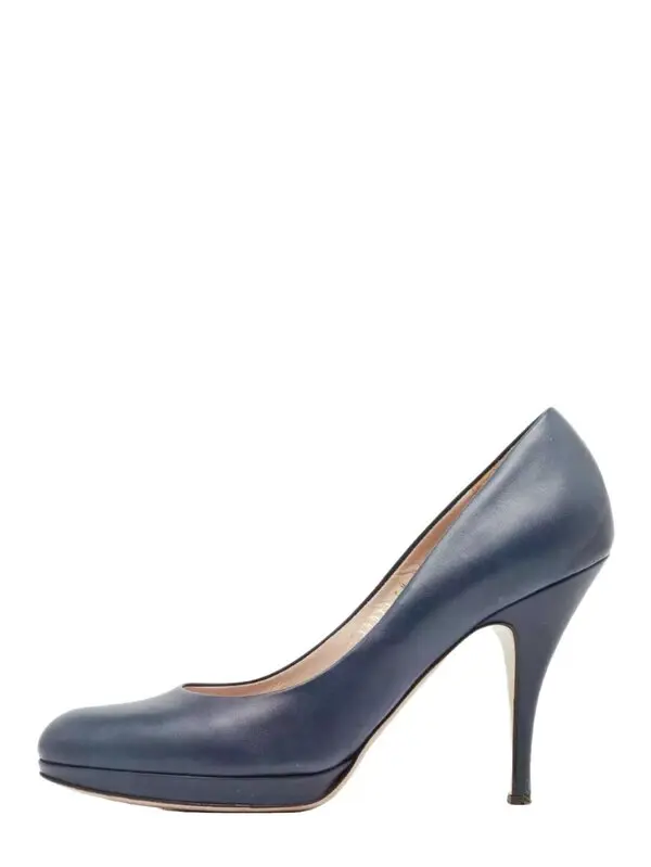 FERRAGAMO 110mm Leather Pumps - Blue