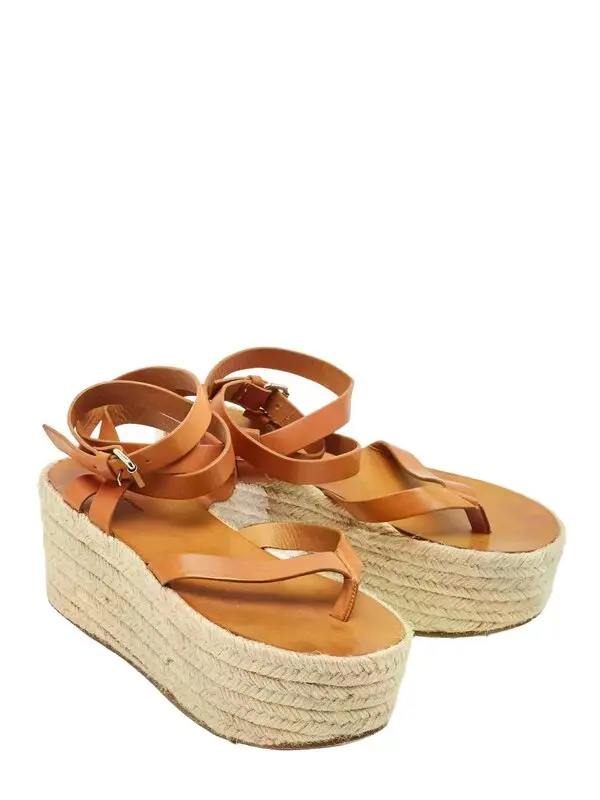 ISABEL MARANT VINTAGE Platform Ankle-strap Sandals - Brown