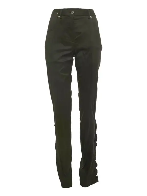 LOUIS VUITTON Crepe Ruffle Trousers - Black