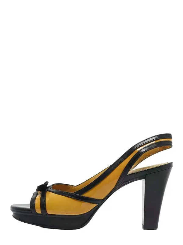 TOD'S 90mm Leather Heeled Sandals - Yellow