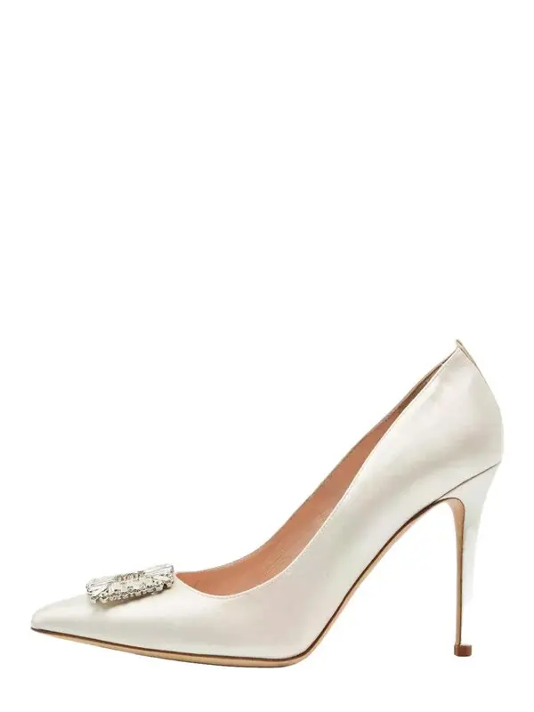 Sjp By Sarah Jessica Parker 105mm Satin Heeled Pumps - White
