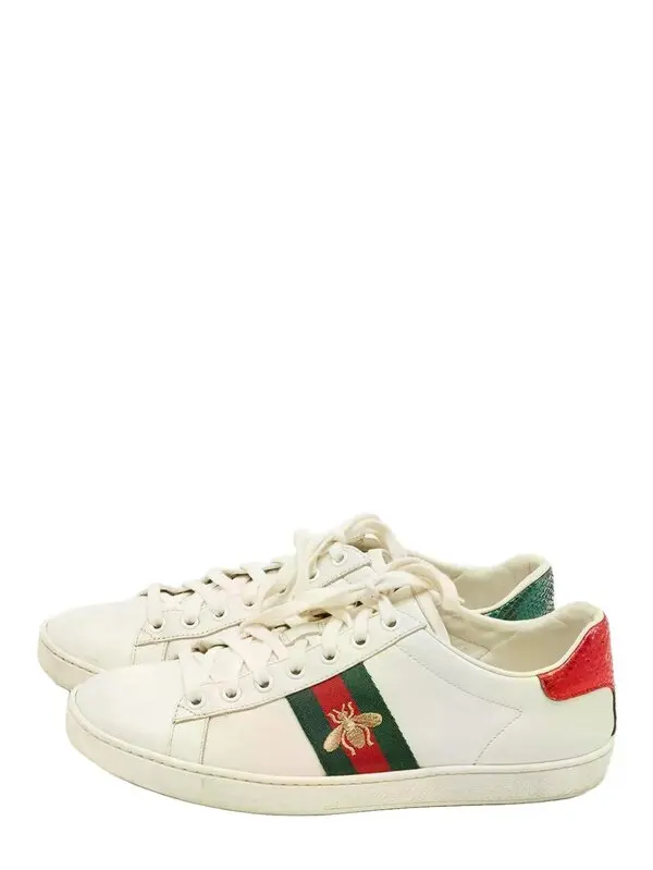 Gucci Bee-motif Sneakers - White