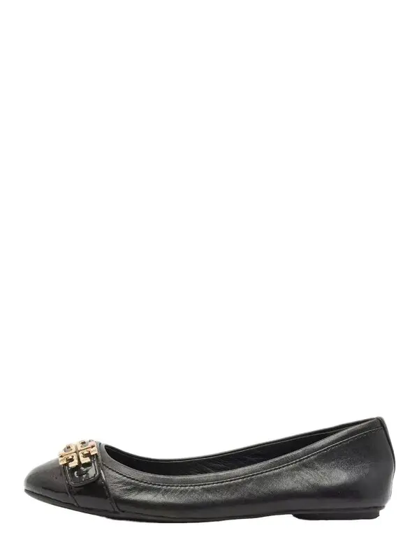 Tory Burch Leather Ballet Flats - Black