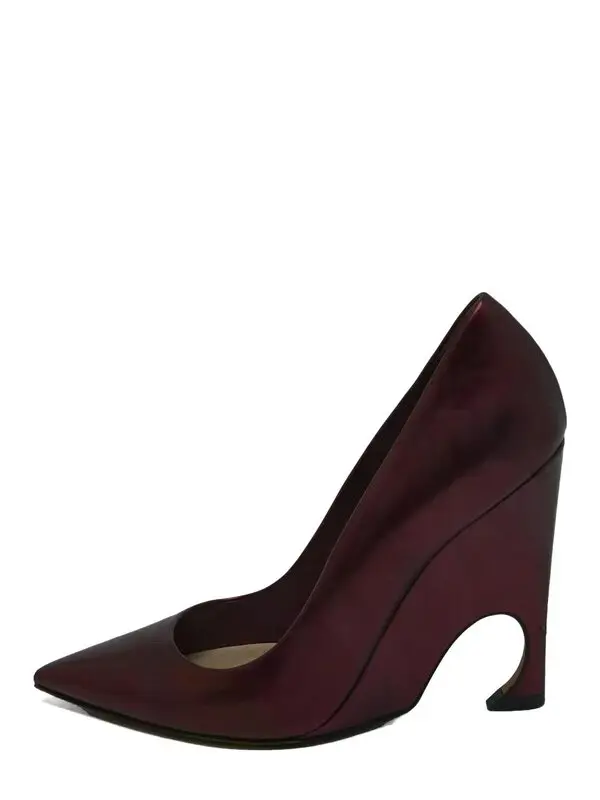 Dior 100mm Leather Heeled Pumps - Red