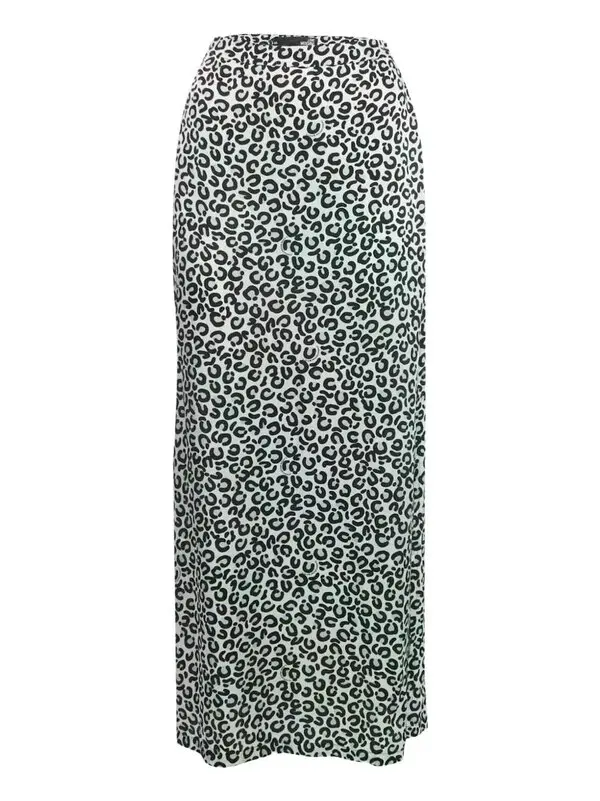 Moschino Leopard-print Maxi Skirt - White