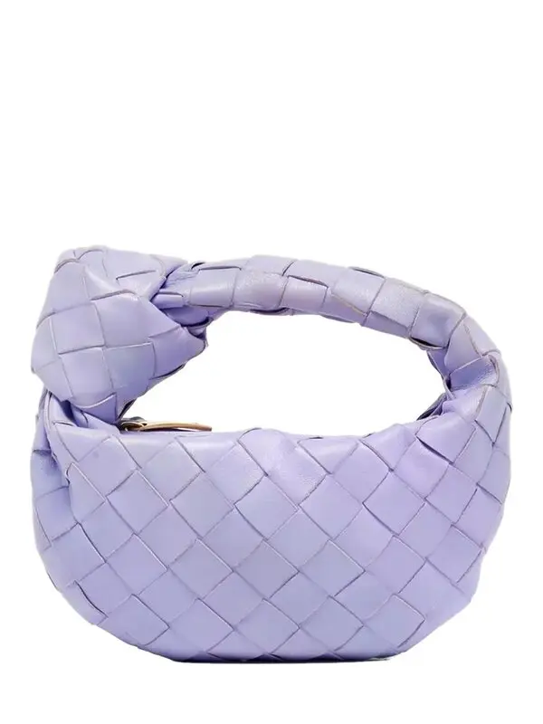 Bottega Veneta Micro Jodie Woven Leather Handbag - Purple