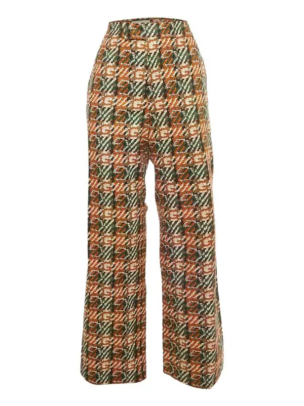Gucci Patterned Cotton Trousers - Orange