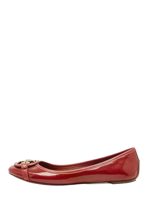 Tory Burch Aaden Patent-leather Ballet Flats - Red
