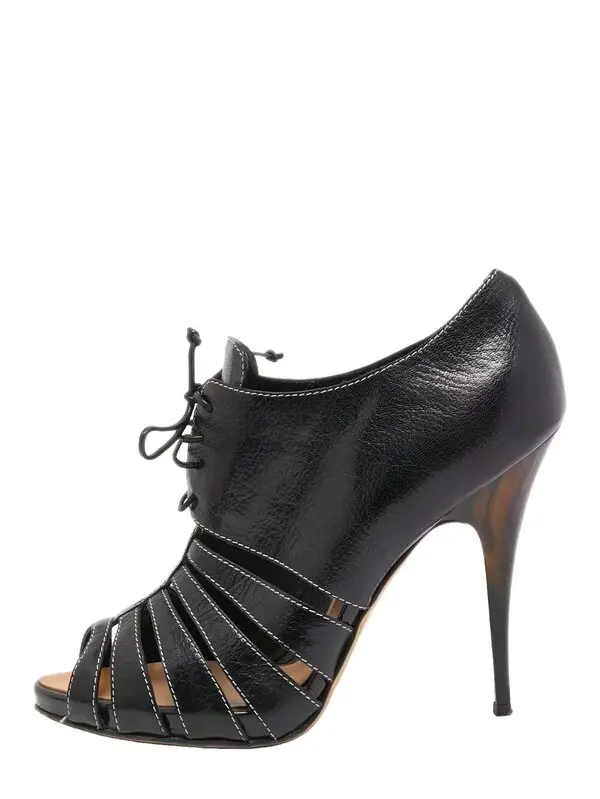GIUSEPPE ZANOTTI 120mm Cut-out Heeled Booties - Black