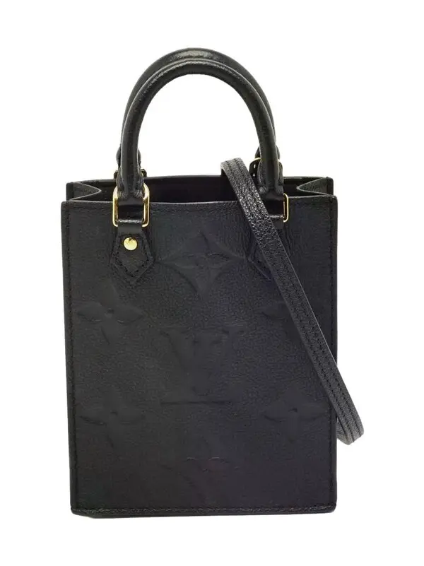 LOUIS VUITTON Sac Plat Calf Leather Handbag - Black