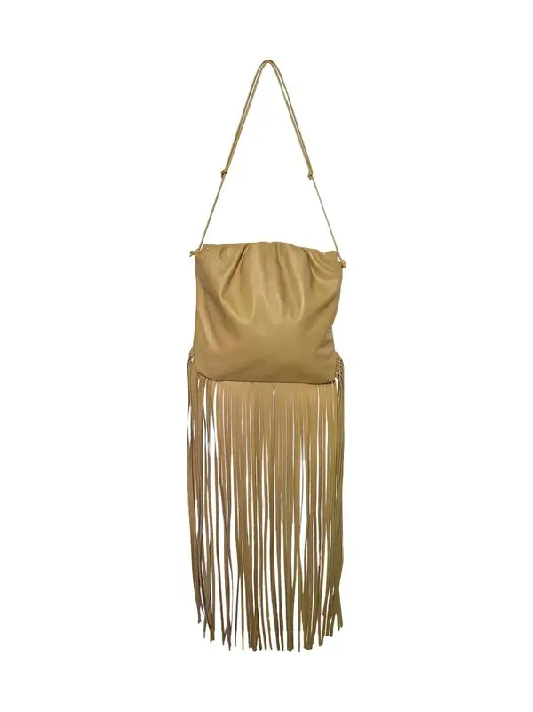 Bottega Veneta Leather Fringe Shoulder Bag - Neutrals