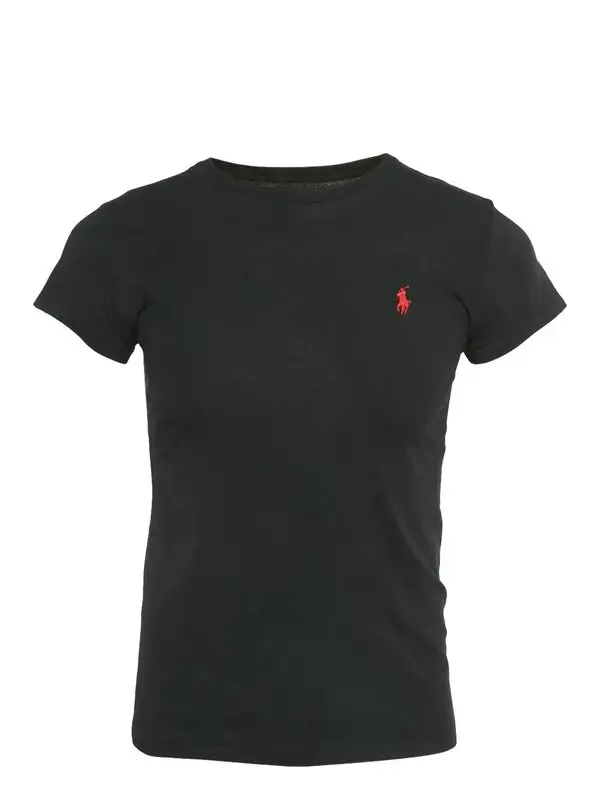 Polo Ralph Lauren Embroidered-logo Crew-neck T-shirt - Black