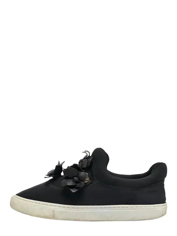 Tory Burch Floral Applique Sneakers - Black