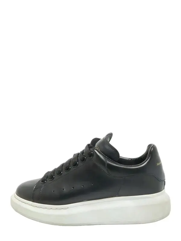 Alexander McQueen Oversized Leather Sneakers - Black