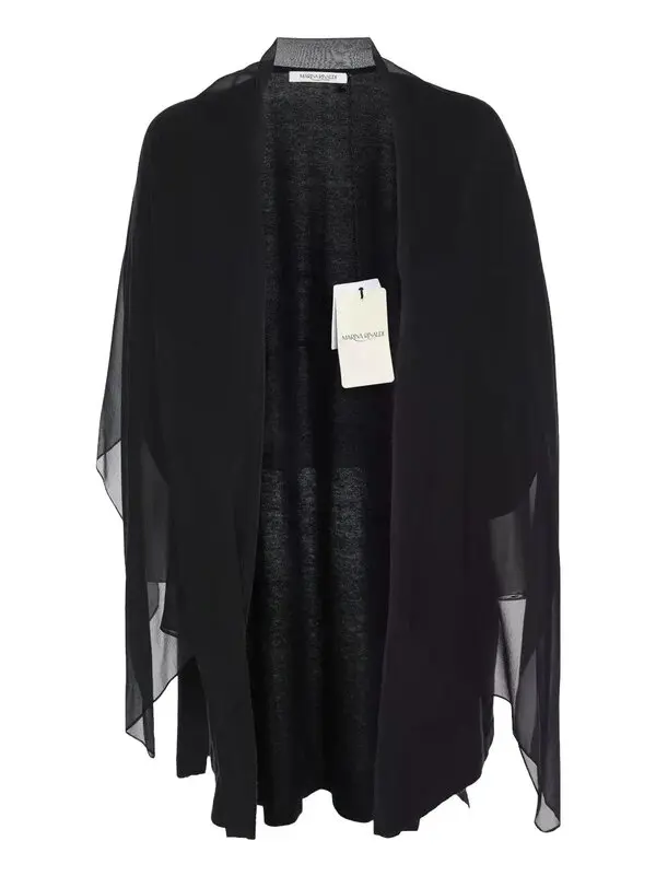 Marina Rinaldi Twinset Jersey Chiffon-layer Jacket - Black