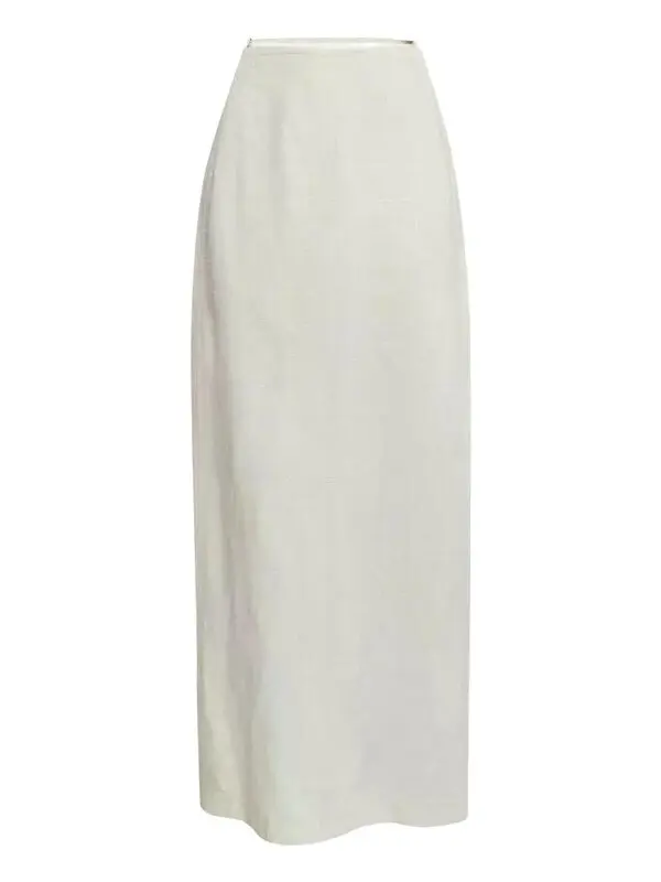 Jacquemus L'amour Split-detail Linen Maxi Skirt - Neutrals