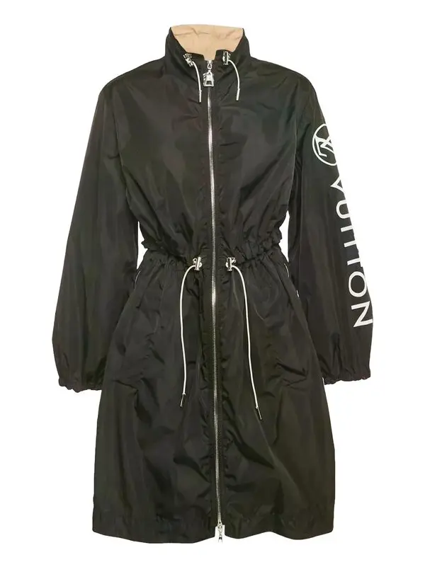 LOUIS VUITTON Logo-print Coat - Black