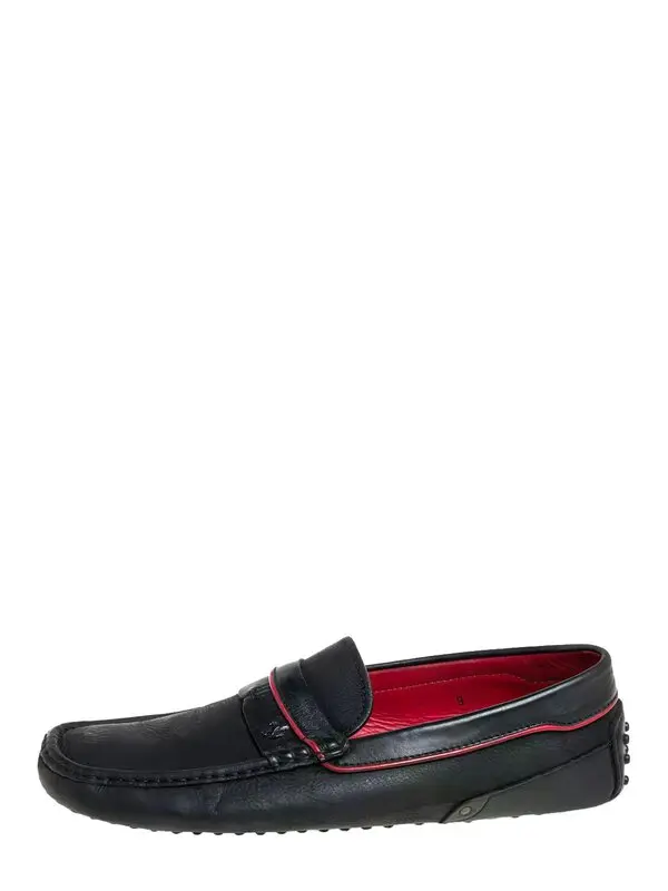 TOD'S X Ferrari Gommino Leather Loafers - Black