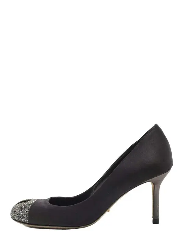 SERGIO ROSSI 80mm Satin Pumps - Black