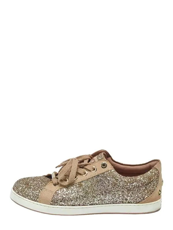 JIMMY CHOO Glitter-embellishment Sneakers - Neutrals