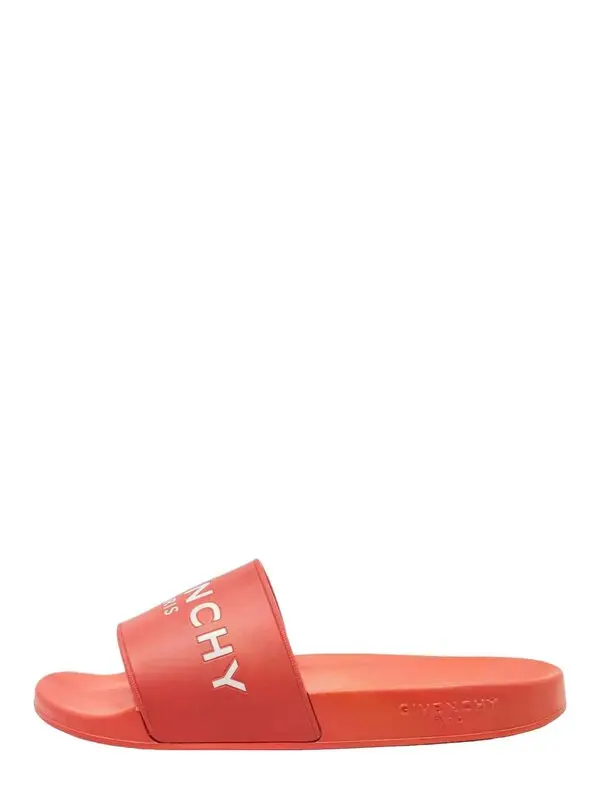 Givenchy Rubber Logo-detail Slides - Red
