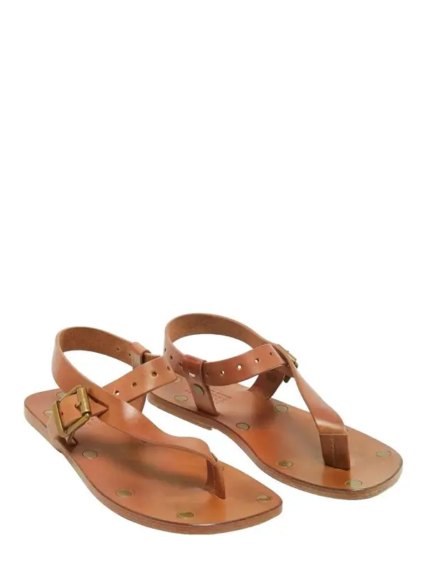 Maison Martin Margiela Buckle-fastening Leather Sandals - Brown